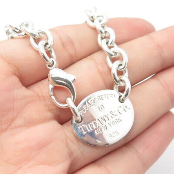 Jewelry | Tiffany Co 925 Silver Vintage Please Return To Tiffany Cable ...